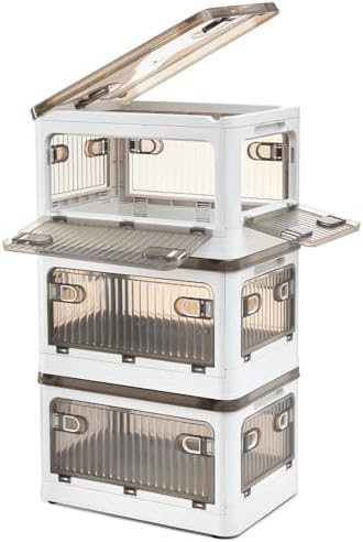 Amazon.com - CherRevie Stackable Storage Bins with Lids, 144QT Closet ...