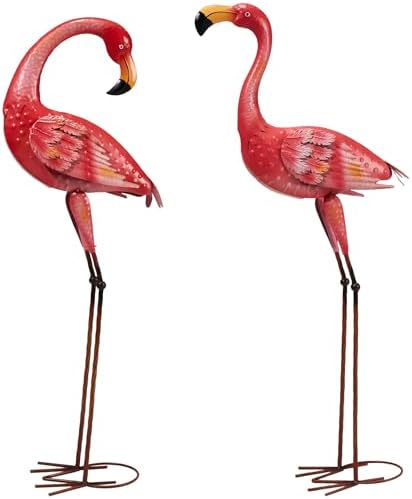 Amazon.com: anyperfect Metal Flamingo Garden Statue, 40" Tall Outdoor ...