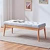 Amazon.com - Tbfit Extra-Long Upholstered Tufted Bed Bench Seat for ...