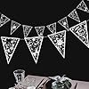 Amazon.com: Cheerland White Banner Floral Flag Garland White Wedding ...
