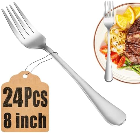 Amazon.com: 24 Piece Dinner Forks Set, Food-Grade Stainless Steel ...