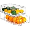 Amazon.com - bealy 2 Pack Stackable Clear Storage Drawer,Refrigerator ...
