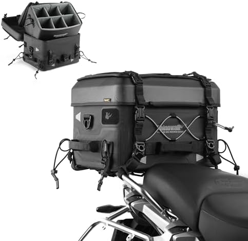 Amazon.com: Rhinowalk Waterproof Motorcycle Tail Bag Combo – 36L Hard ...