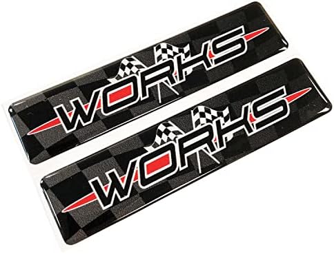 Works 3D Domed Gel Decal Sticker Badges Emblems Fits Mini Cooper S F55 ...