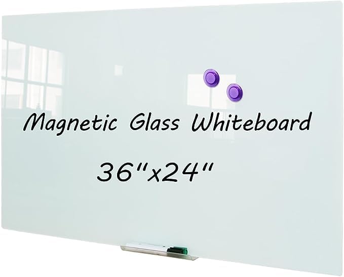 Amazon.com : Ringly Magnetic Glass Whiteboard, Dry Erase White Board ...