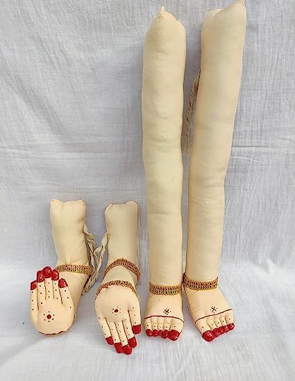 Buy Puja Celebrations Hastham Padham Hands & Legs Set, Amman Devi Hands ...