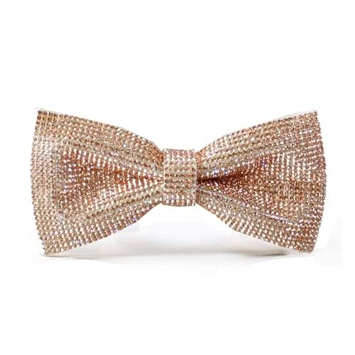 Amazon.com: Champagne bow tie for men| Champagne Rhinestones bow tie ...