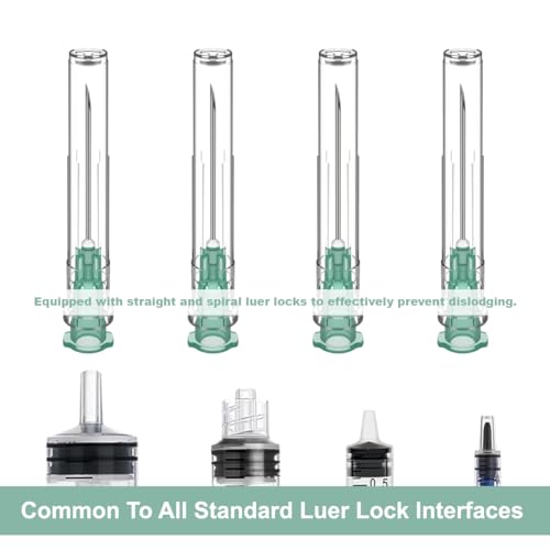 Snapklik.com : 100 Pack 21G 1 Inch Luer Lock Industrial Dispensing ...
