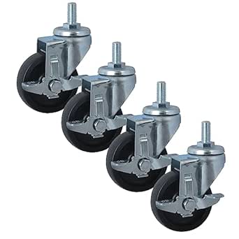Amazon.com: Furniture Caster Wheels 3/4 inch with Locking M12 Bearing ...