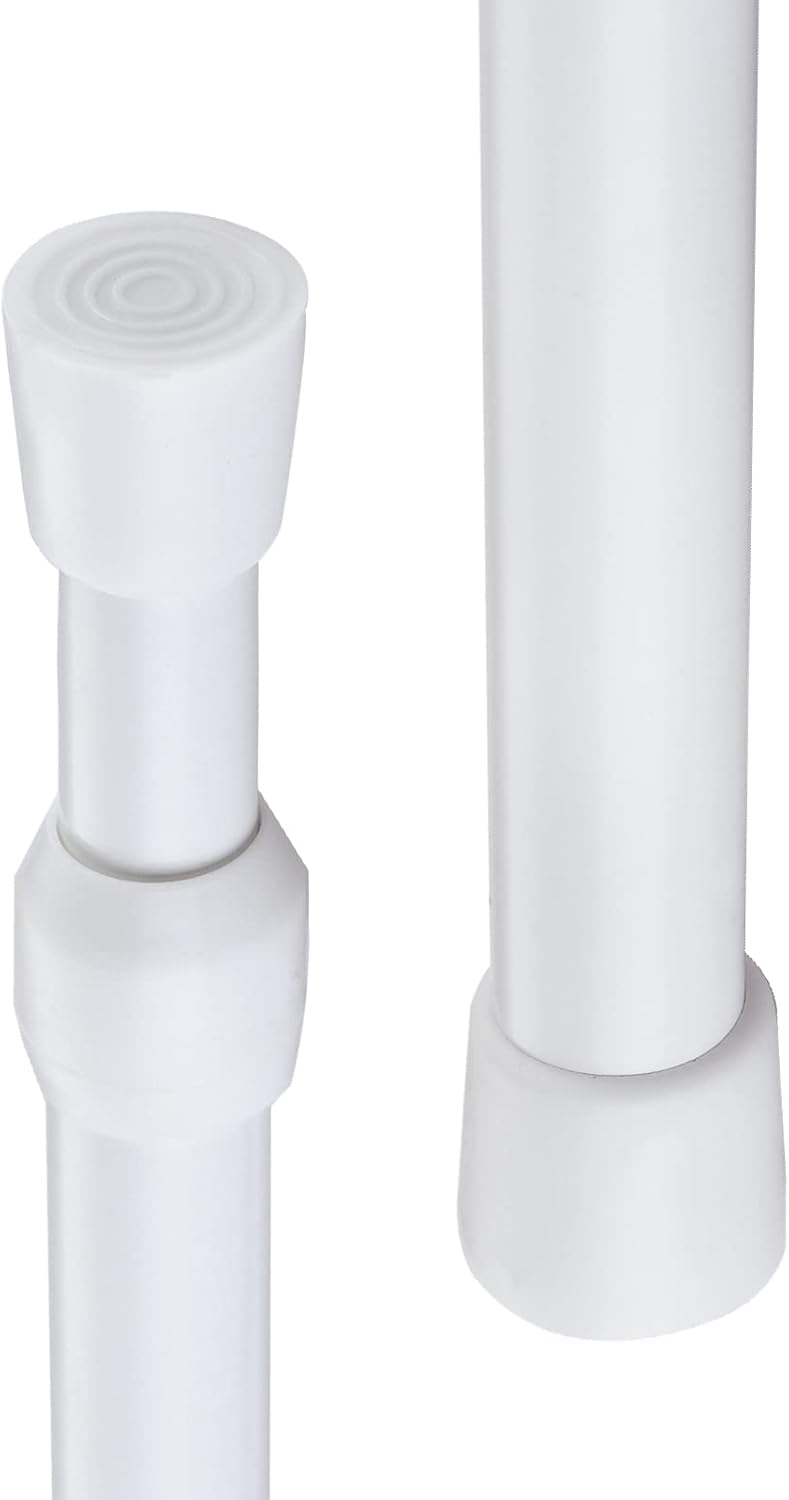 Telescopic Tension Rod Spring Loaded Adjustable Wardrobe Pole 30-50cm ...