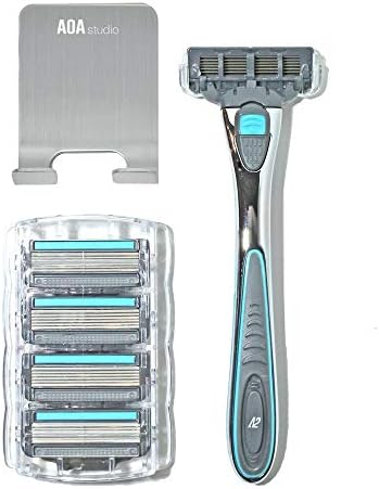 Amazon.com: AOA Men's 6 Blade Razor Kit 7pcs in Kit Including 1pc ...
