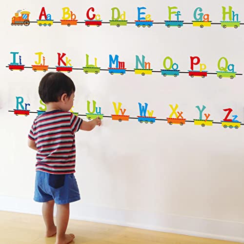 Snapklik.com : Alphabets Stickers For Kids ABC Alphabets Train Wall ...