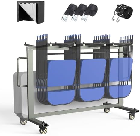 Amazon.com: Folding Table And Chair Cart, Folding Round Table Dolly ...