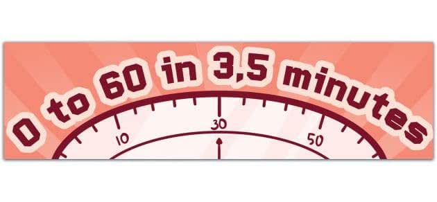 Amazon.com: 0 To 60 In 3.5 Minutes Vinyl Decal Bumper Sticker [01736 ...