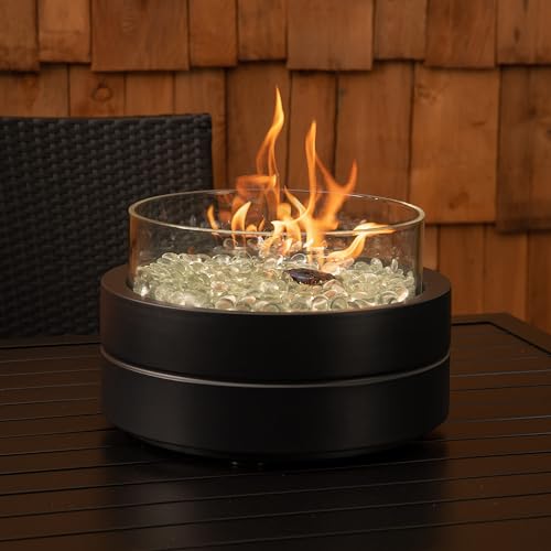 Amazon Basics 14-Inch 9,000 BTU Round Tabletop Propane Gas Fire Pit ...