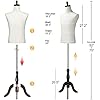 Amazon.com: Bonnlo Male Dress Form, Male Mannequin with Wooden Tripod ...