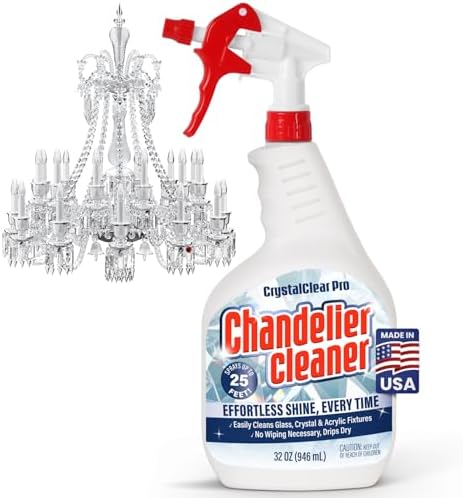 Amazon.com: Satco 90934 32 Ounces - Crystal Chandelier Cleaner - Spray ...