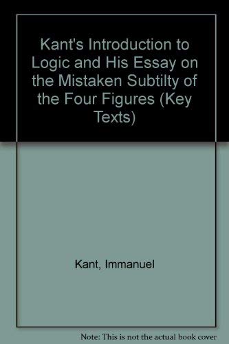 Amazon | Kant's Introduction to Logic and His Essay on the Mistaken ...