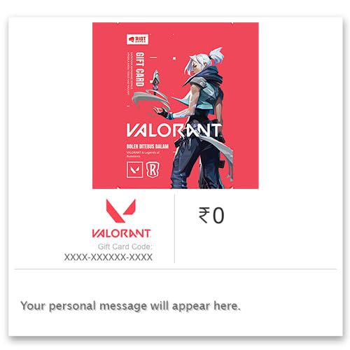 VALORANT E-Gift Card -Flat 2% Off - $10 Riot Cash - PC [Redeemable In ...