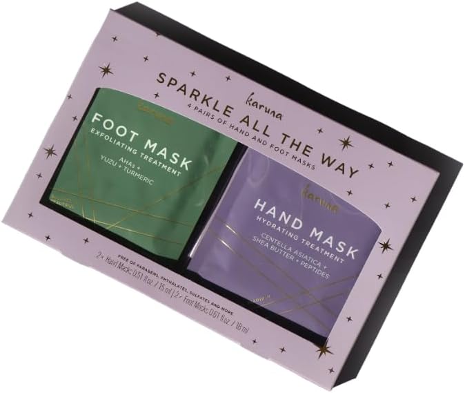 Amazon.com : Karuna - Sparkle All the Way Exfoliating Foot Masks and ...
