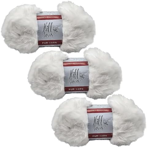 Amazon.com: 3 Pack Faux Fur Yarn for Crocheting | Fluffy Yarn | Soft ...
