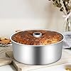 Homikit 10 Inch Angel Food Cake Tin, Stainless Steel Round Tube Pan for ...