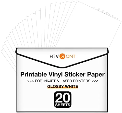 Amazon.com: Premium Printable Vinyl Sticker Paper for Your Inkjet and ...