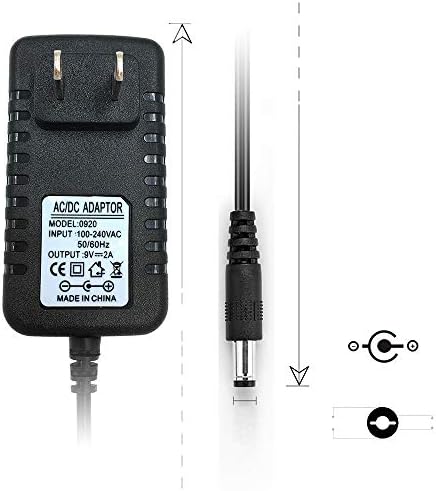 Haitronic 9V 2A AC/DC Power Adapter wall charger for Arduino, Center ...