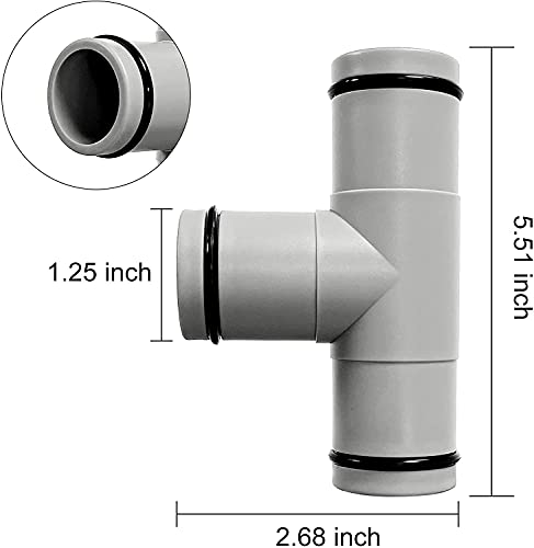 Taixinpower T-Connertor 1-1/4 inch 32mm diameter Hose Parts Pipe ...