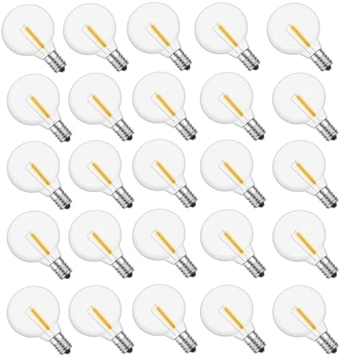 Amazon.com: rincentd G40 LED Replacement Light Bulbs, 1W LED Plastic ...