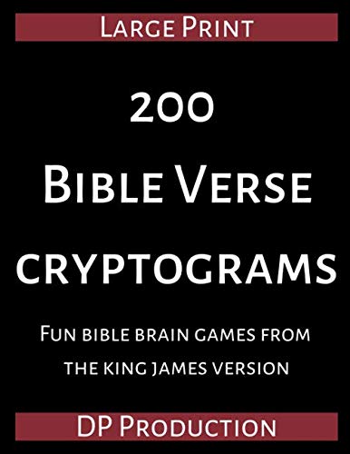 200 Large Print Bible Verse Cryptograms Fun Bible Brain Games: Bible ...