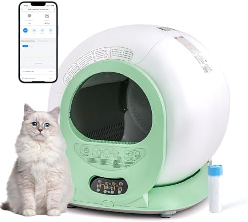 MeoWant Self-Cleaning Cat Litter Box, Integrated Safety Protection ...