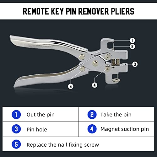 Flip Key pin Remover Universal Car Key Blade Pin clamp, Car Key Blade ...
