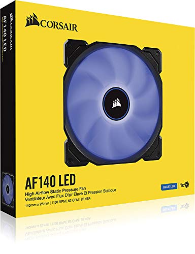 CORSAIR AF140 LED Low Noise Cooling Fan, Single Pack (CO-9050087-WW)