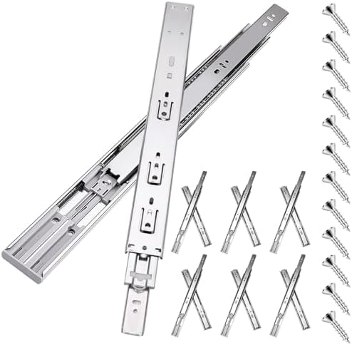 SHUHANG 10 Pair Full Extension Drawer Slides 8 10 12 14 16 18 20 22 24 ...