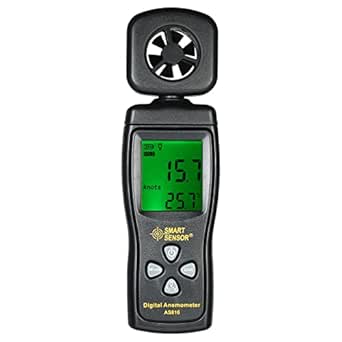 Amazon.com: HUIOP Anemometer,Mini Anemometer LCD Digital Wind Speed ...