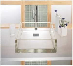 Porcher 3260000 Geometrique Sq Above Counter Glass Basin Snk - Vessel ...