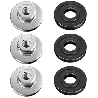 3 Sets Flange Nuts M10 Thread Hex Flanged Locknut Locking Stop Fastener ...