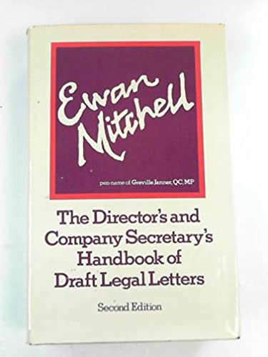 Buy Director's and Company Secretary's Handbook of Draft Legal Letters ...