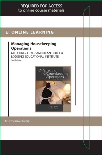 Buy Managing Housekeeping Operations Ahlei Access Card Book Online at ...
