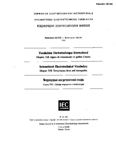 IEC 60050-726 Ed. 1.0 t:1982, International Electrotechnical Vocabulary ...