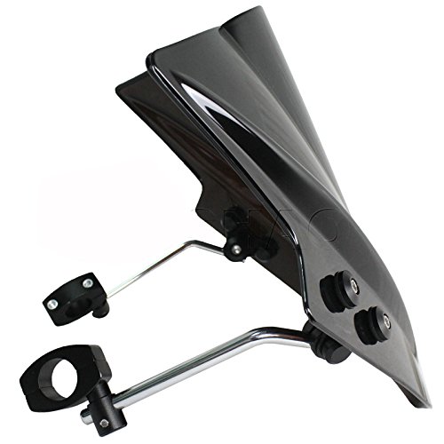 MOTOCRAZE Universal Fitting 7/8" 1" Handlebar Mount Windshield ...