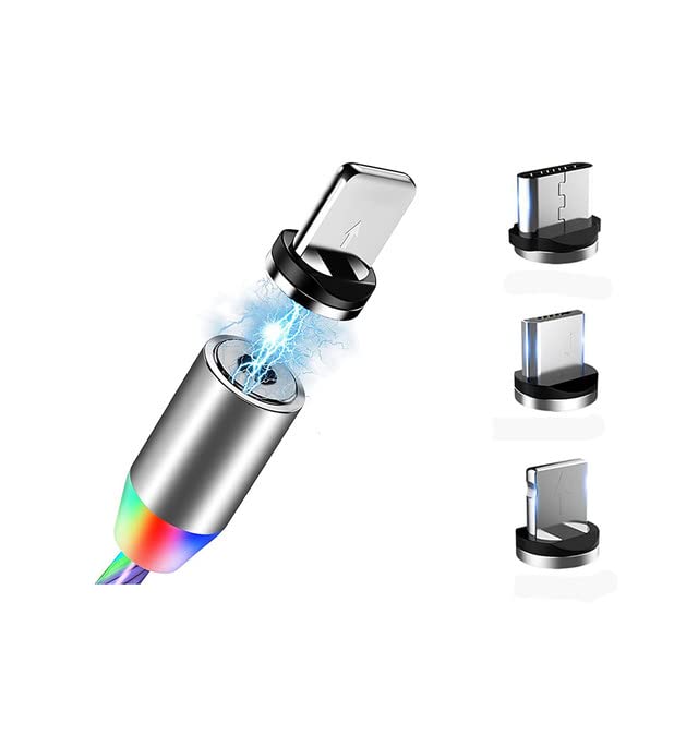 Antique Log Nylon Wired Magnetic Ultra Fast Charging Cable, 360 Degree ...