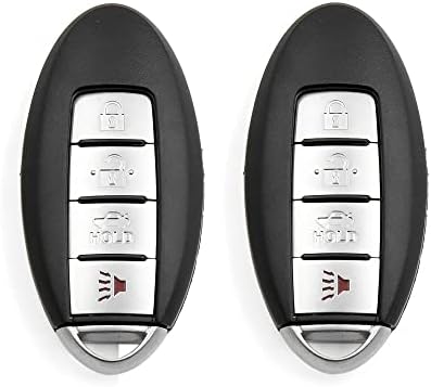 Amazon.com: X AUTOHAUX 2pcs 4 Buttons Uncut Insert Key Fob Remote Control Key Case Shell for ...