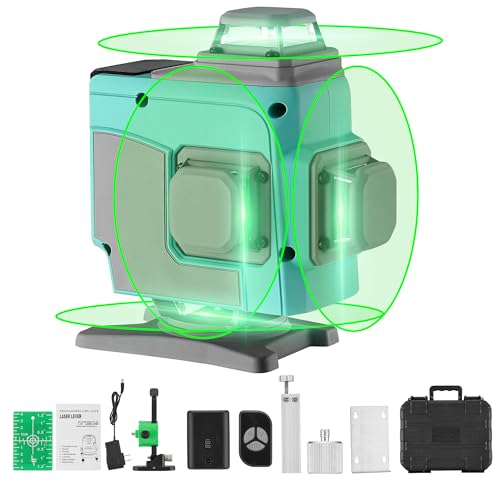 Amazon: 4x360° Laser Level, 4D 16 Lines Green Laser Level Self-leveling ...