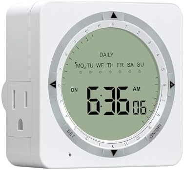 DEWENWILS Digital Timers for Electrical Outlets, Daily/7-Day/CTD, 120V ...