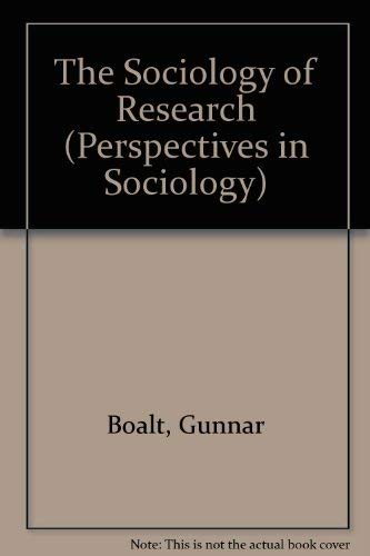 Amazon.com: The Sociology of Research (Perspectives in Sociology ...