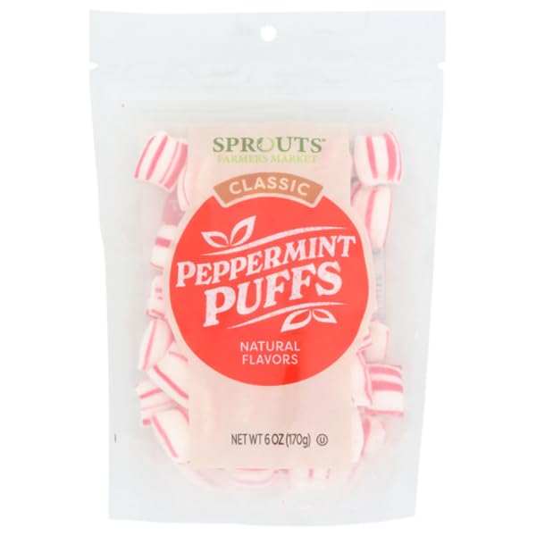 Amazon.com : Sprouts Naturally Flavored Peppermint Puffs Candy - 6 oz ...