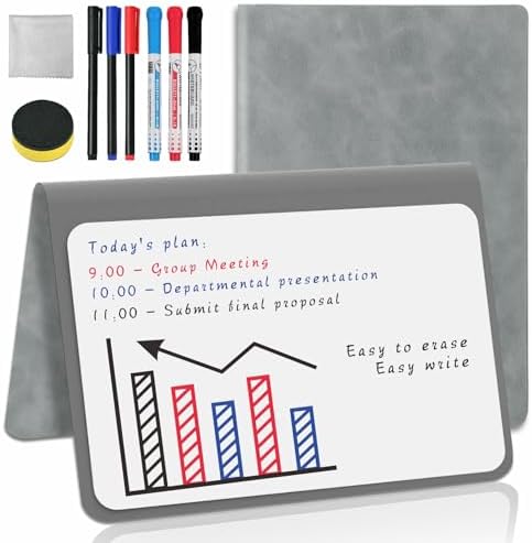 NEWYES Dry Erase Small Whiteboard A5 Notepad, Mini Desk White Boards ...