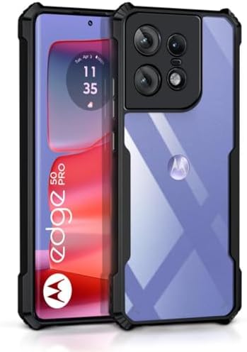 Spazy Case® Moto Edge 50 Pro 5G Back Cover | Transparent Crystal Clear ...